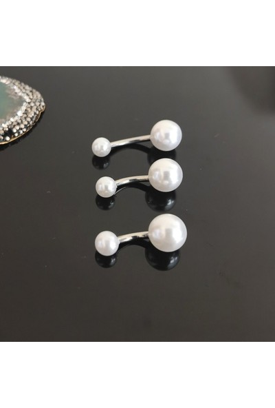 Bylin Cerrahi Çelik Incili Göbek Piercing - Bar 8 mm - 1 Adet Bylin Cerrahi Çelik Incili Göbek Piercing - Bar 8 mm - 1 Adet