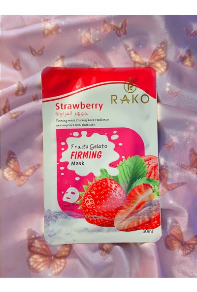 Buenas Çilek Esanslı Cilt Sıkılaştırıcı Kağıt Maske Hyaluronic Asit