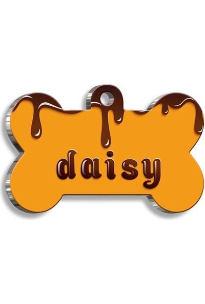 Ozcmax Çikolata Desenli Kedi Köpek Künyesi-Zoo