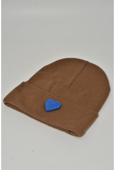 Moxxo Sevgililer Günü Özel Koleksiyonu Mavi Kalp Figürlü Kahverengi Renk Unisex Erkek/kadın Bere Moxxo Sevgililer Günü Özel Koleksiyonu Mavi Kalp Figürlü Kahverengi Renk Unisex Erkek/kadın Bere