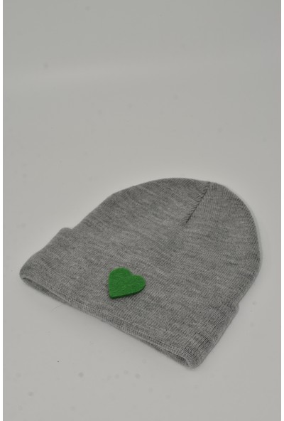 Moxxo Sevgililer Günü Özel Koleksiyonu Yeşil Kalp Figürlü Gri Renk Unisex Erkek/kadın Bere Moxxo Sevgililer Günü Özel Koleksiyonu Yeşil Kalp Figürlü Gri Renk Unisex Erkek/kadın Bere