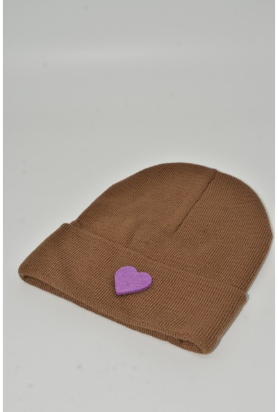 Moxxo Sevgililer Günü Özel Koleksiyonu Mor Kalp Figürlü Kahverengi Renk Unisex Erkek/kadın Bere Moxxo Sevgililer Günü Özel Koleksiyonu Mor Kalp Figürlü Kahverengi Renk Unisex Erkek/kadın Bere