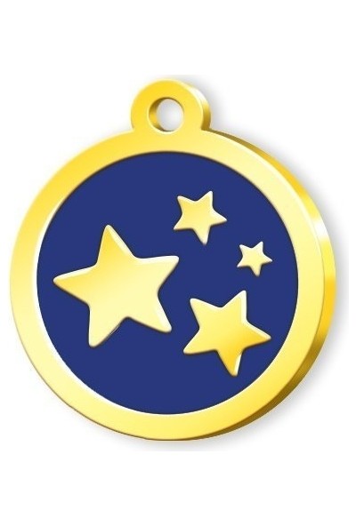 Ozcmax Altın Kaplama Yıldızlı Künye - Mavi-Zoo