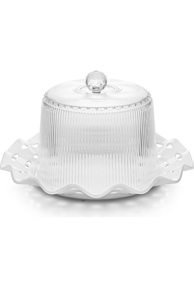 Ew's Kitchenware Akrilik Barok Beyaz Delikli Fanus Ew's Kitchenware Akrilik Barok Beyaz Delikli Fanus
