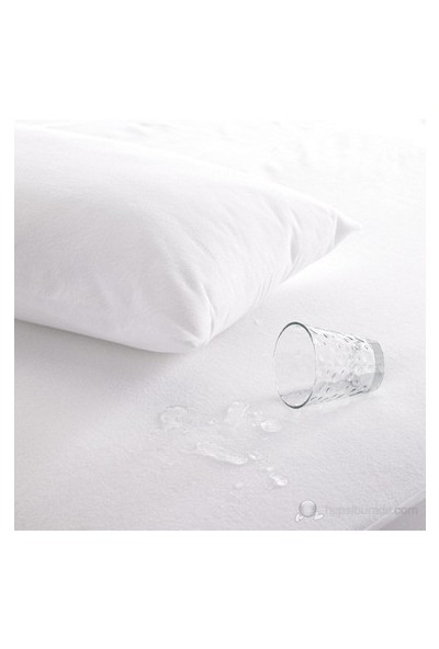 Taşan Tekstil Sıvı Geçirmez Çift Kişilik Yatak Alezi - Mavi