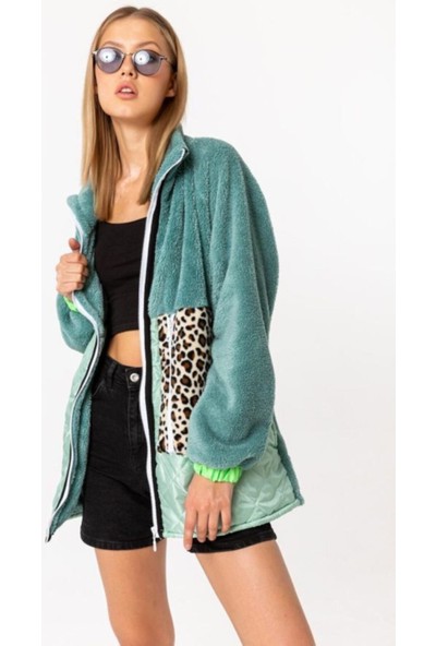 Volt Clothing Leopar Detay Peluş Sweatshirt Volt Clothing Leopar Detay Peluş Sweatshirt