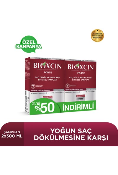 Bioxcin Forte Şampuan 300 ml 2.si %50 İndirimli