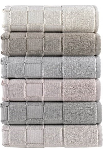 Pupilla Collection Damalı 50X70 6'Lı Pvc Ayak Havlusu -