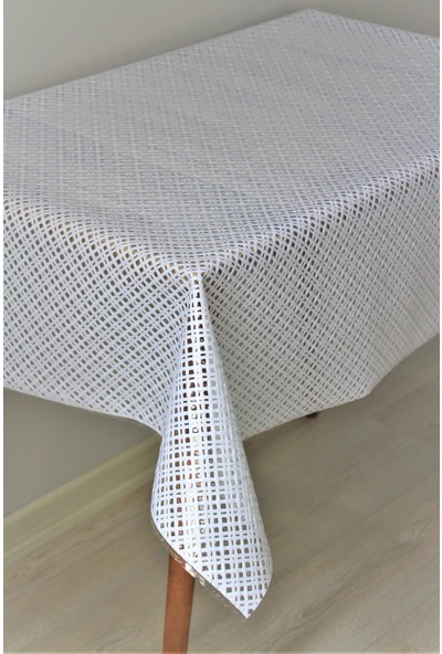 Dede Ev Tekstil Pvc Şeffaf Kaplama Silinebilir Masa Örtüsü Çapraz Hasır