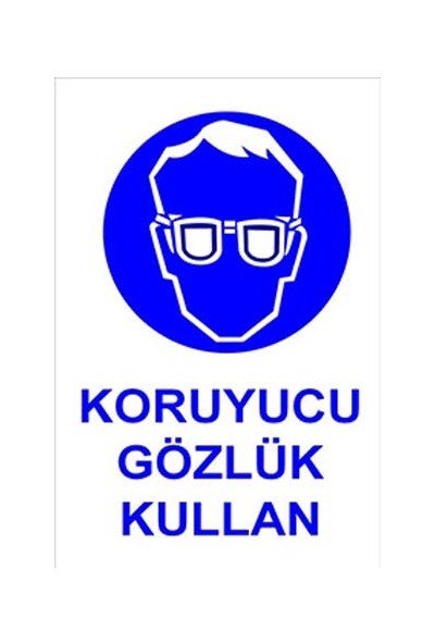 İş Güvenliği Sepeti Koruyucu Gözlük Kullan Levhası