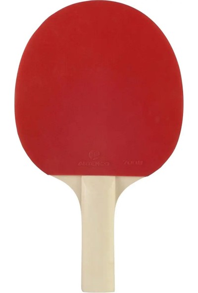 Badem10 Pongori Masa Tenisi Raketi Ahşap Saplı Kırmızı Siyah
