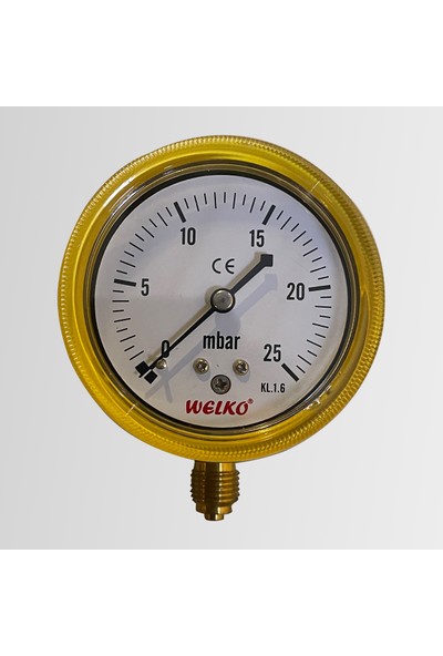Welko 0-25 Mbar Ø63 Manometre Diyaframlı Tip Welko 0-25 Mbar Ø63 Manometre Diyaframlı Tip