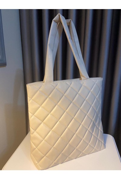 Sembags Kapitone Baklava Desenli Büyük Boy El Omuz Çantası