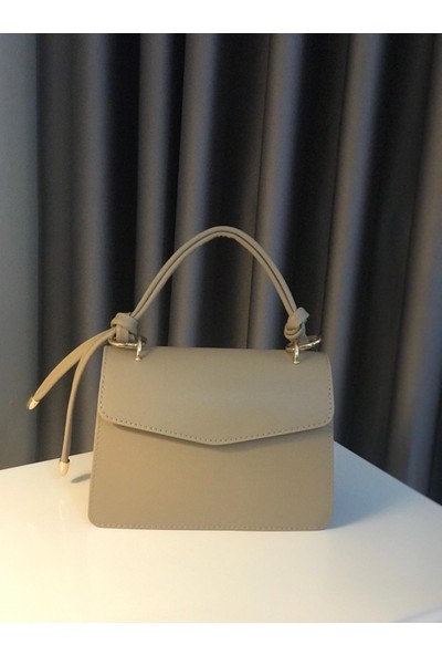 Sembags Krem Baget El Omuz Çantası