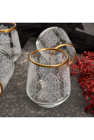 Karaca Nihan 6 Parça Kahve Yanı Bardağı Gold