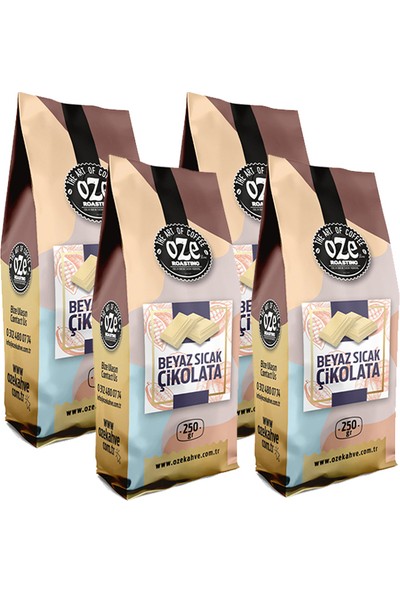 Oze Beyaz Sıcak Çikolata Tozu 250 gr x 4