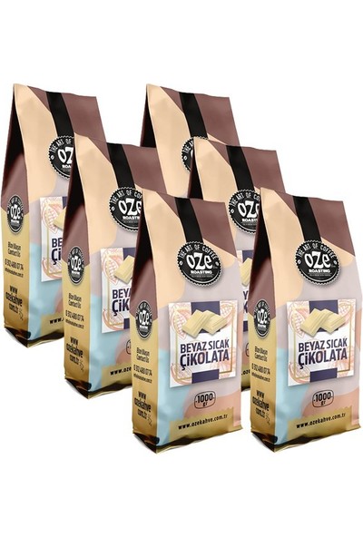 Oze Beyaz Sıcak Çikolata Tozu 1000 gr x 6