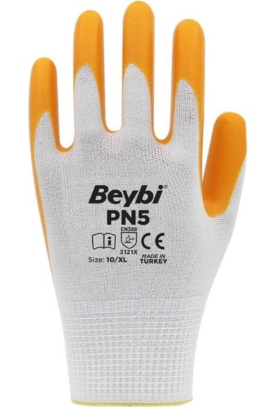 Beybi Pn5 Polyester Örme Nitril Iş Eldiveni Beybi Pn5 Polyester Örme Nitril Iş Eldiveni