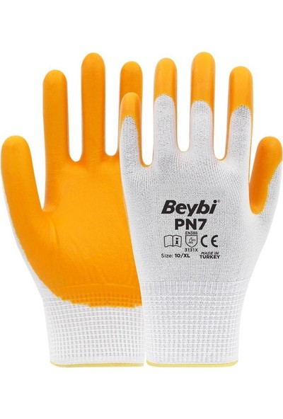 Beybi Pn7 Polyester Örme Nitril Iş Eldiveni Beybi Pn7 Polyester Örme Nitril Iş Eldiveni