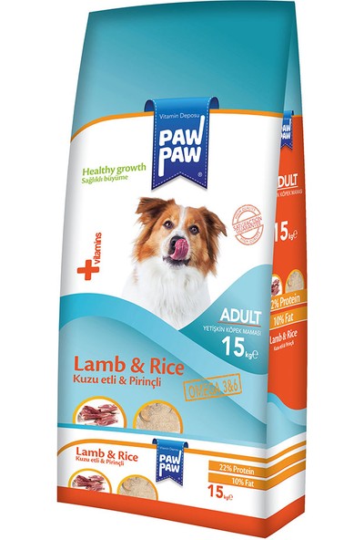 Ozcmax Paw Paw Kuzu Etli ve Pirinçli Yetişkin Köpek Maması 15 Kg-Zoo Ozcmax Paw Paw Kuzu Etli ve Pirinçli Yetişkin Köpek Maması 15 Kg-Zoo