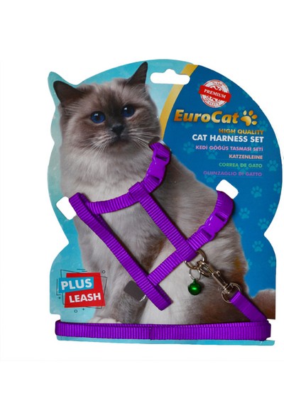 Ozcmax Kedi Göğüs Tasması Mor-Zoo