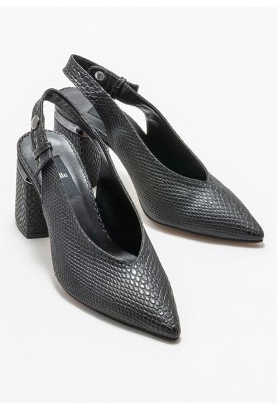 Elle Shoes Siyah Kadın Topuklu Ayakkabı