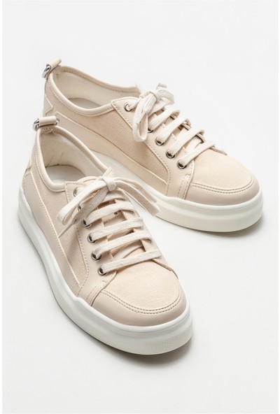 Elle Shoes Bej Kadın Spor Ayakkabı