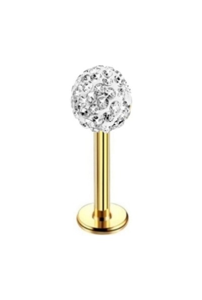 Takıconcept Kadın Gold Renk Kristal Taşlı Titanyum Tragus Helix Piercing Takıconcept Kadın Gold Renk Kristal Taşlı Titanyum Tragus Helix Piercing