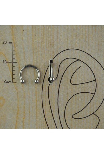 Takıconcept Titanyum Gümüş Kıkırdak Tragus Burun Septum 6 mm Takıconcept Titanyum Gümüş Kıkırdak Tragus Burun Septum 6 mm