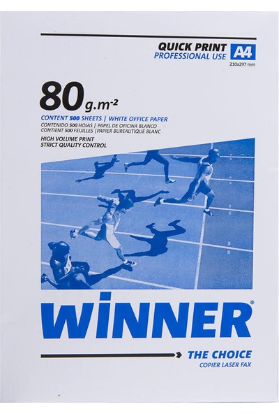 Winner A4 Fotokopi Kağıdı 80 gr 1 Paket 500 Sayfa Winner A4 Fotokopi Kağıdı 80 gr 1 Paket 500 Sayfa