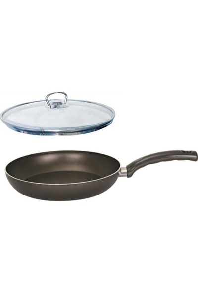 Mehtap Onyx Teflon Tava 26 cm Cam Kapaklı Mehtap Onyx Teflon Tava 26 cm Cam Kapaklı