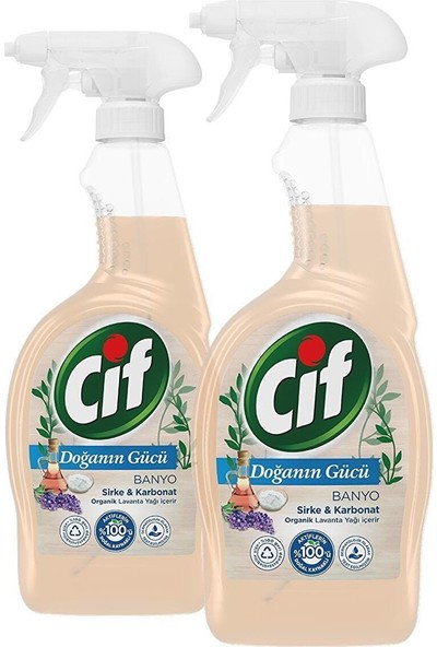 Cif Sprey Doğanın Gücü Banyo Sprey 750 ml X2