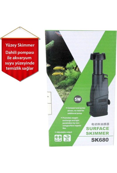 Venusaqua SK-680 Venusaqua Akvaryum Yüzey Temizleyici Filitre Venusaqua SK-680 Venusaqua Akvaryum Yüzey Temizleyici Filitre