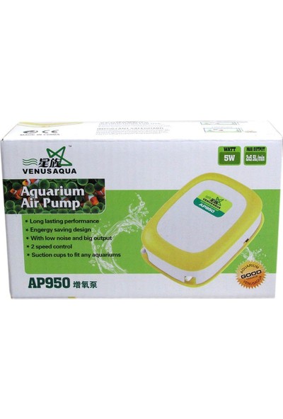 Venusaqua AP-950 Çift Çıkışlı Hava Motoru Venusaqua AP-950 Çift Çıkışlı Hava Motoru