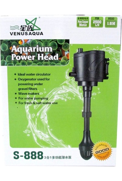 Venusaqua S-888 Akvaryum Kafa Motoru 2500 Lt Venusaqua S-888 Akvaryum Kafa Motoru 2500 Lt