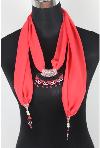 Brisades Fashion Iğne Oyalı Fular Narçiçeği