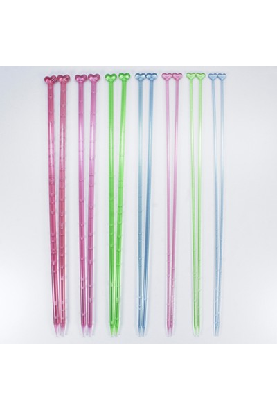 Kartopu Örgü Şiş Renkli Plastik 7 Çift Her Numara Farklı 3.0, 3.5, 4.0, 5.0, 6.0, 7.0, 8.0mm Kartopu Örgü Şiş Renkli Plastik 7 Çift Her Numara Farklı 3.0, 3.5, 4.0, 5.0, 6.0, 7.0, 8.0mm