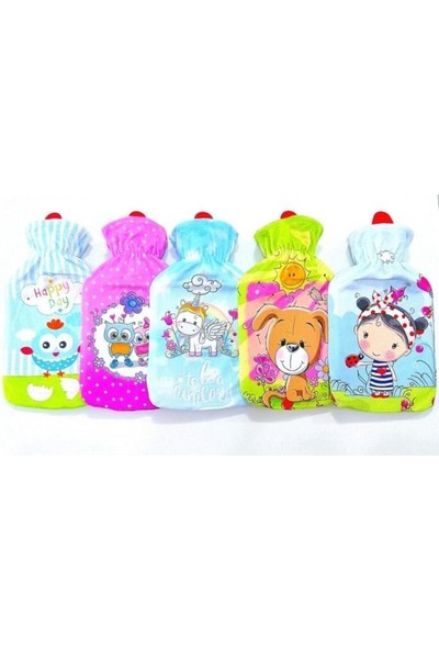 Vichy Desenli Peluş Sıcak Su Torbası 1 Lt Karışık Desenli Tek