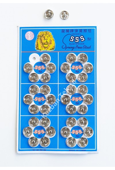 Kezban Tekstil Çıtçıt Dügme Gümüş Renk 1no (10MM) 36 Adet Kezban Tekstil Çıtçıt Dügme Gümüş Renk 1no (10MM) 36 Adet