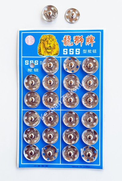 Çıtçıt Dügme Gümüş Renk 4no (16MM) 24 Adet