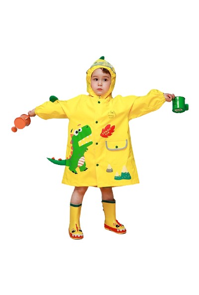 Letaotao 3D Çocuk Kapşonlu Yağmurluk (Yurt Dışından)