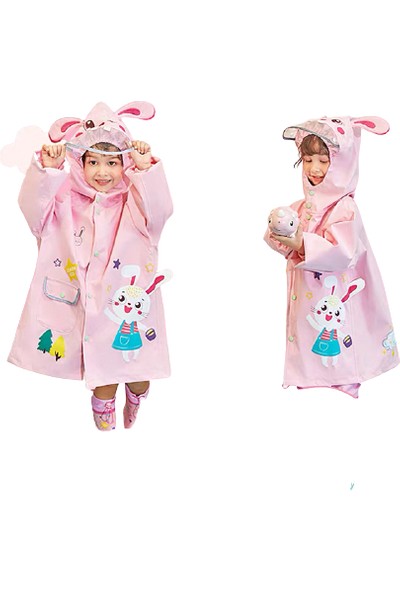 Letaotao 3D Çocuk Kapşonlu Yağmurluk (Yurt Dışından)