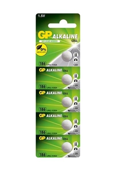 Transformacion Gp 5'li LR43 Alkalin Düğme Pil (GP186-C5) 661123 6 Lı Transformacion Gp 5'li LR43 Alkalin Düğme Pil (GP186-C5) 661123 6 Lı