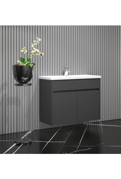 Özceden Çiğdem Banyo Alt Dolabı 80CM Renkli Mdf
