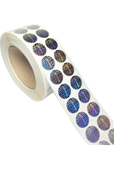 Denge Yuvarlak Hologram Çıkartma 1000 Adetlik Rulo 20 x 20 mm
