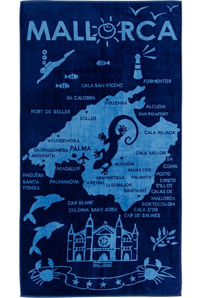 Homelover Plaj Havlusu 84x159 Map %100 Pamuk Homelover Plaj Havlusu 84x159 Map %100 Pamuk