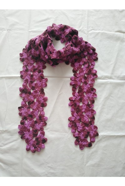 Kadın El Işi Tığ Örgüsü Boyunluk Atkı