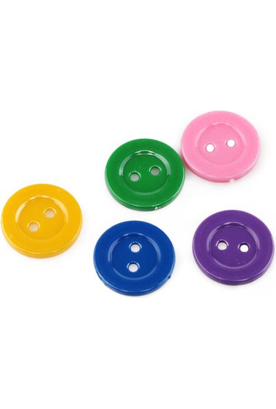 Mir Plastik Renkli Plastik Düğme 20MM 5'li Mir Plastik Renkli Plastik Düğme 20MM 5'li