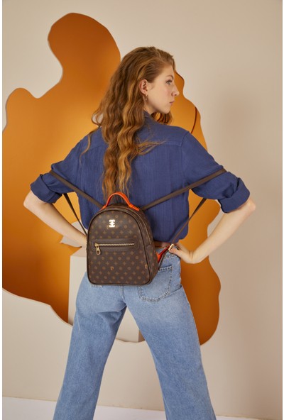 Pierre Cardin Kahverengi Kadın Sırt Çantası 05PO22Y1541-MN Kh