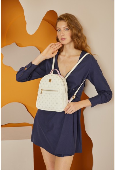 Pierre Cardin Beyaz Kadın Sırt Çantası 05PO22Y1541-MN By
